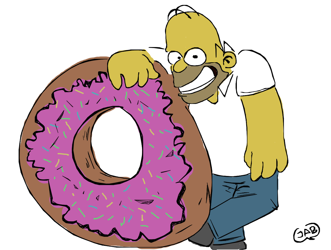 Homer and donut. by jabd on DeviantArt