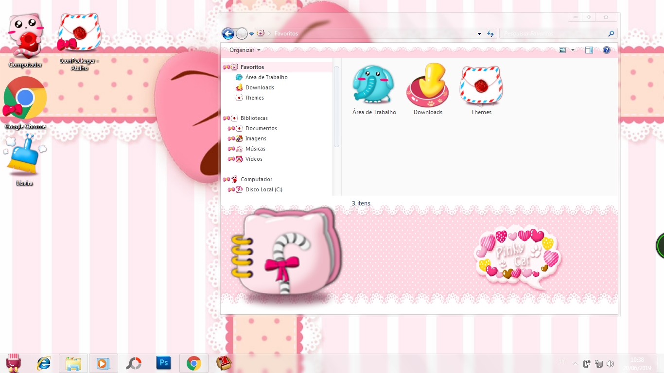 theme windows 7 ultimater tema iconpackager Pink by anacristinasouza on ...