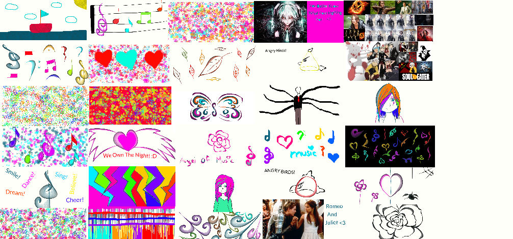 Printable Collage Of My Art Work by Angelofmsuic on DeviantArt