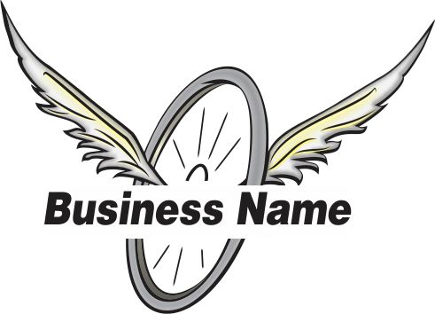 Bicycle wheel with wings LOGO CONCEPT by blondedd on DeviantArt