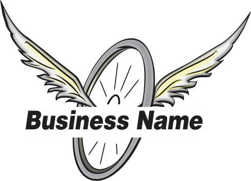 Bicycle wheel with wings LOGO CONCEPT by blondedd on DeviantArt