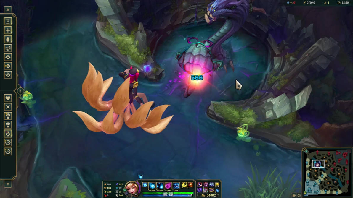 Ahri getting bigger by a charm by ClockworkBN on DeviantArt