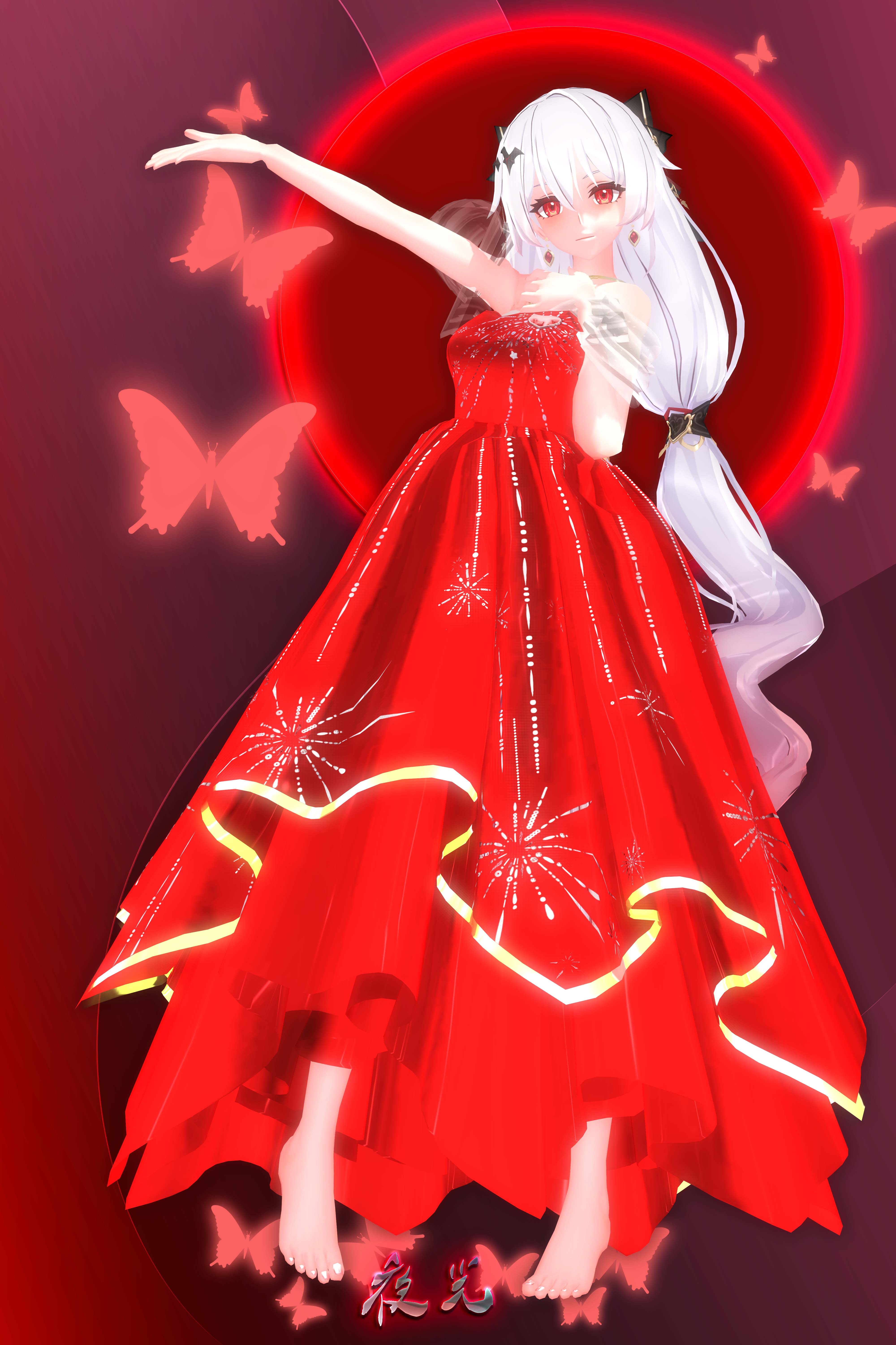 Theresa Luna red dress mmd model dl by xuwuyeguang on DeviantArt