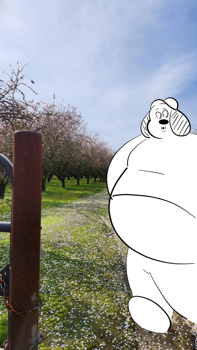 August the Dog Running Through a Cherry Farm by JJBolton on DeviantArt