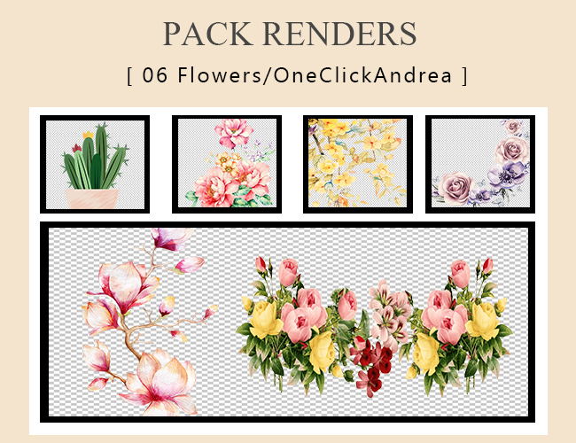 Pack Render Flower #2 [oneclickandrea] by andreakaisoo on DeviantArt