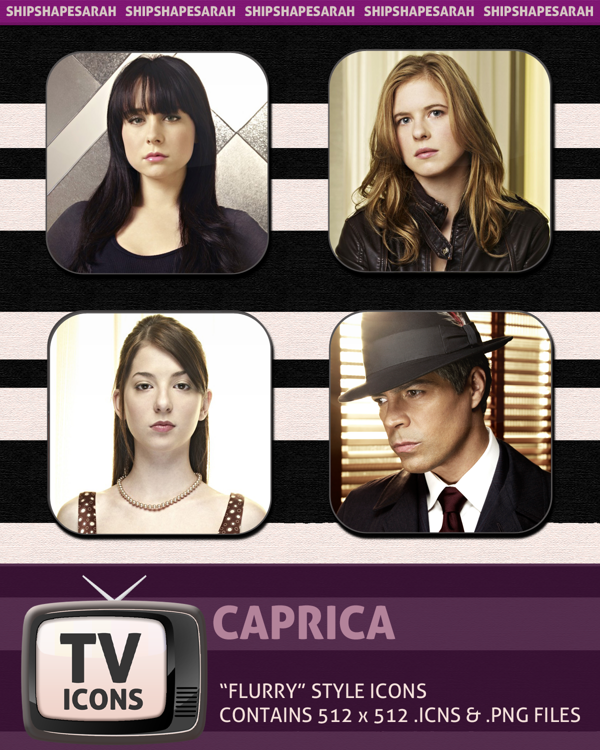 Caprica TV Icon Set Flurry by shipshapesarah on DeviantArt