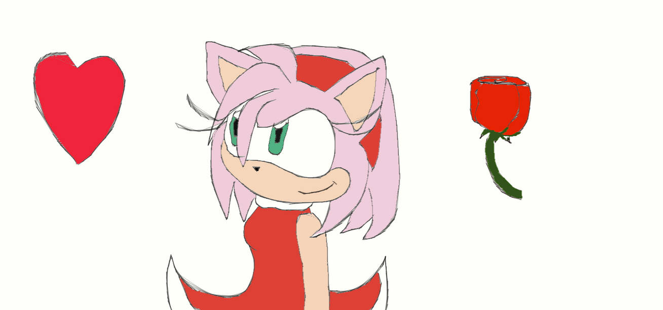 Amy Rose Hearts and Roses by Dutchess12 on DeviantArt