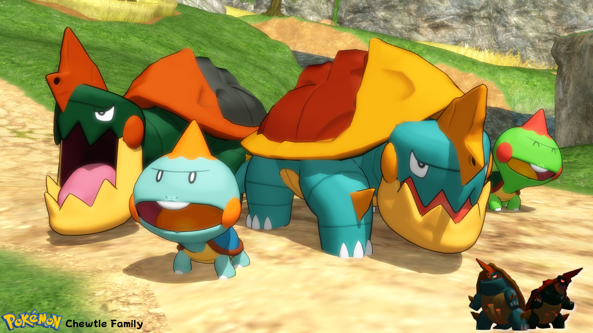 (MMD Models) Chewtle Family Download by SAB64 on DeviantArt