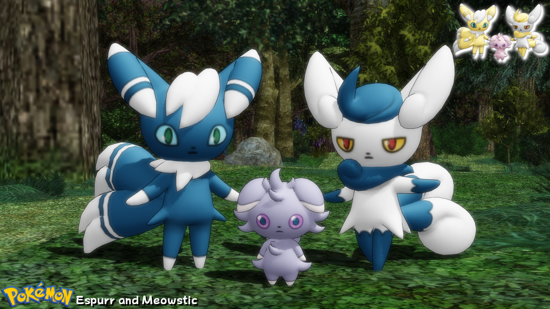(MMD Model) Espurr and Meowstic Download by SAB64 on DeviantArt