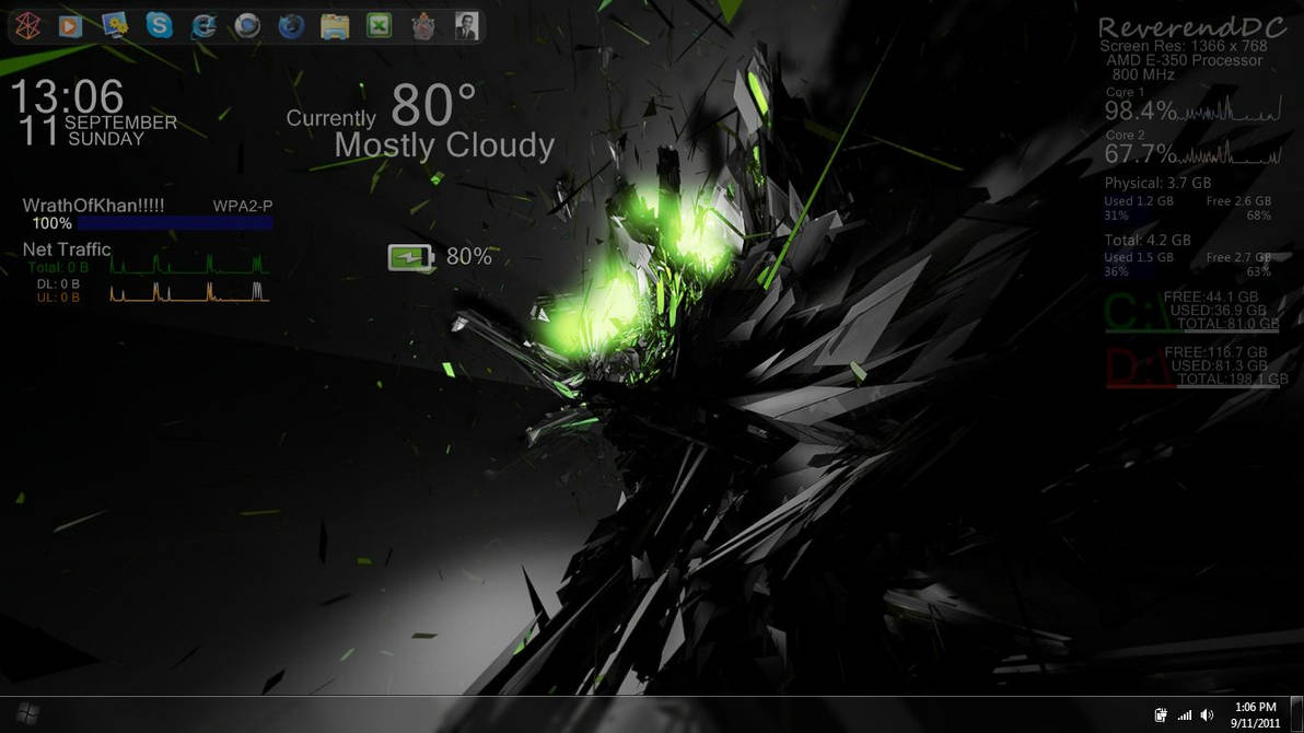 Rainmeter: DarknessExplodesALT by ReverendDC on DeviantArt