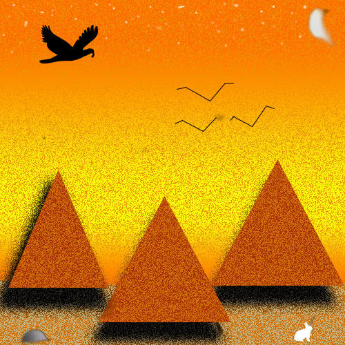 pyramids in the sunset by ShadowBonnieGirlVers on DeviantArt