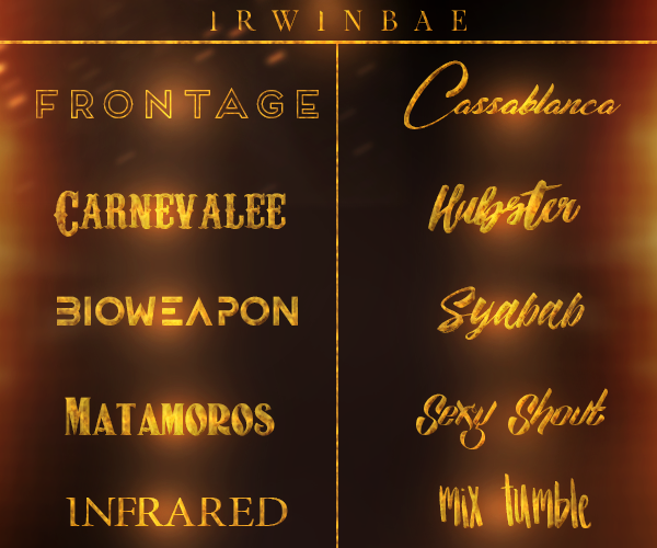 FONT PACK [10 Fonts] by irwinbae on DeviantArt