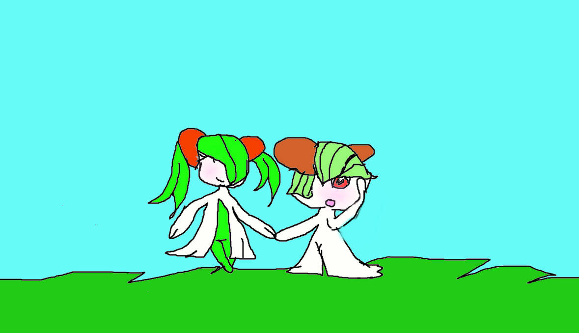 Kirlia and Ralts by RainbowJellybeanz on DeviantArt