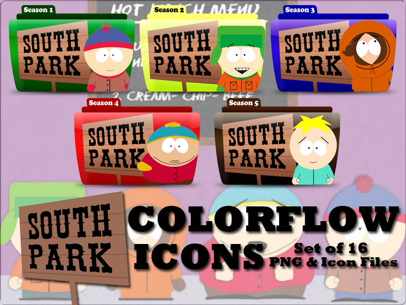 South Park Colorflow Icons by JayJaxon on DeviantArt