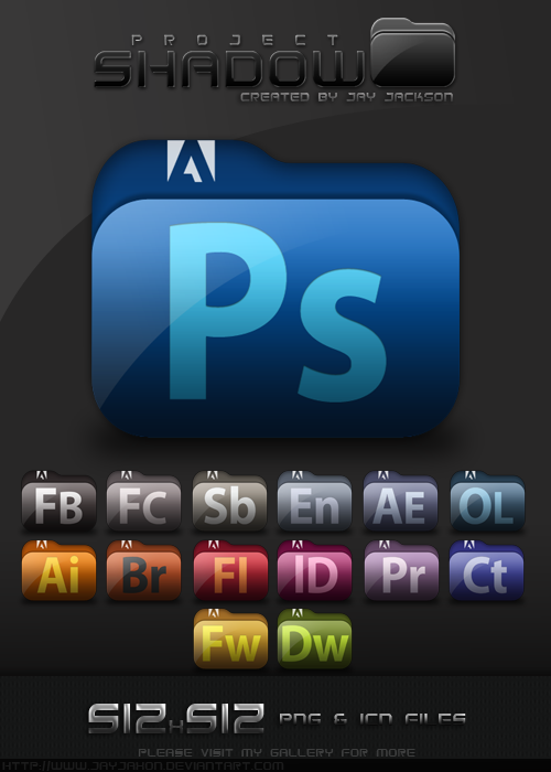 Shadow Icons: Adobe CS5 by JayJaxon on DeviantArt