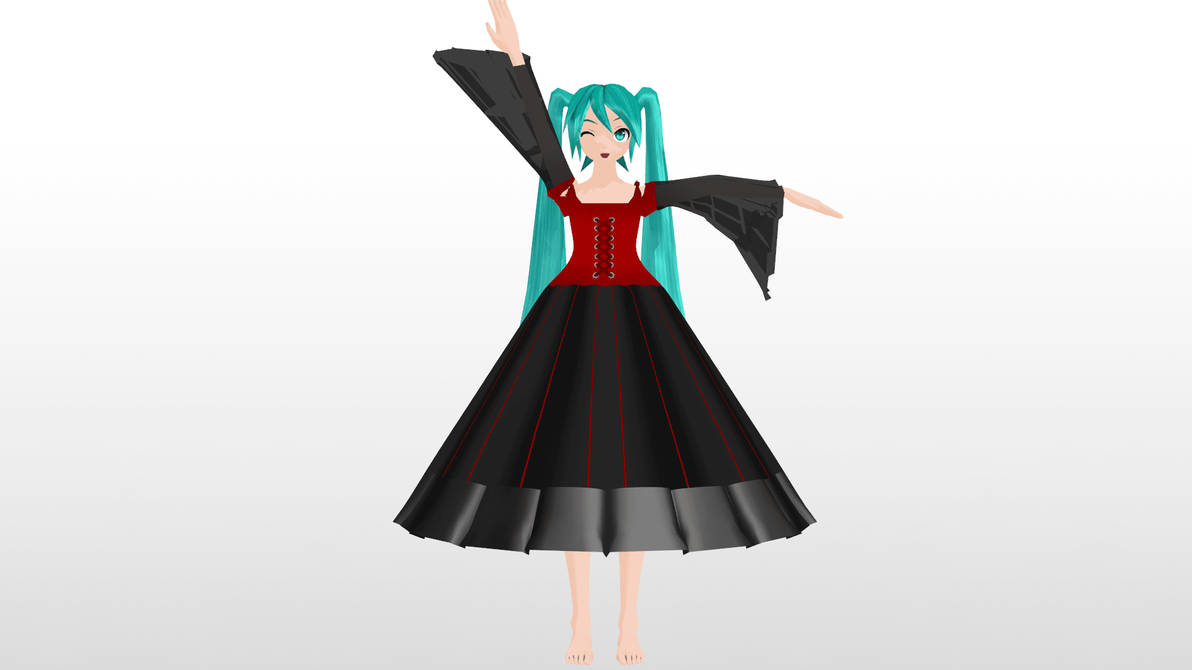DT Gothic Red and Black Hatsune Miku Version 1~b~ by CoolMikuHouses on ...