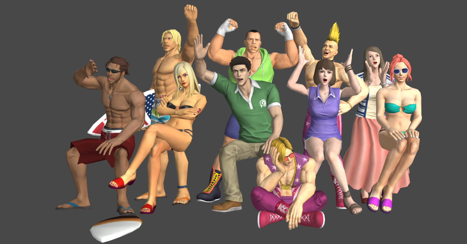 KOF XV - BG NPCs(Beach Resort) + pose anims by Quake332 on DeviantArt