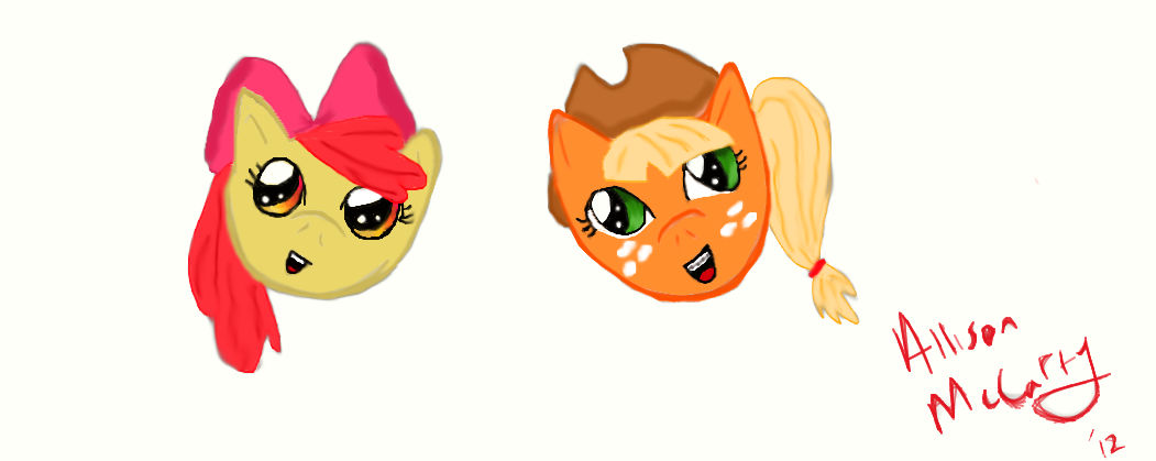 Applejack And Apple Bloom by allibug919 on DeviantArt