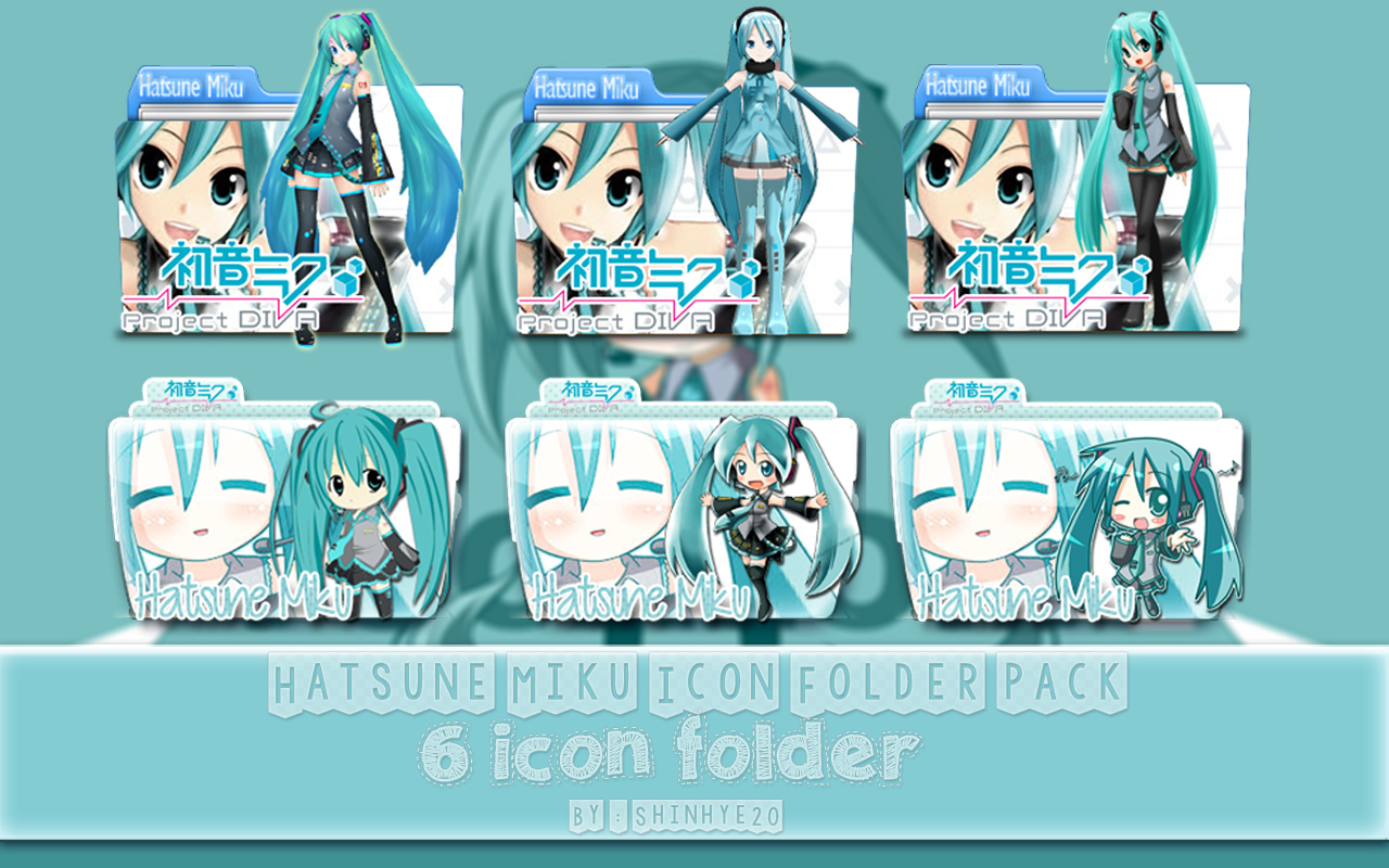 Pack Icon folder Hatsune Miku Vocaloid by shinhye2 by ShinHye20 on ...