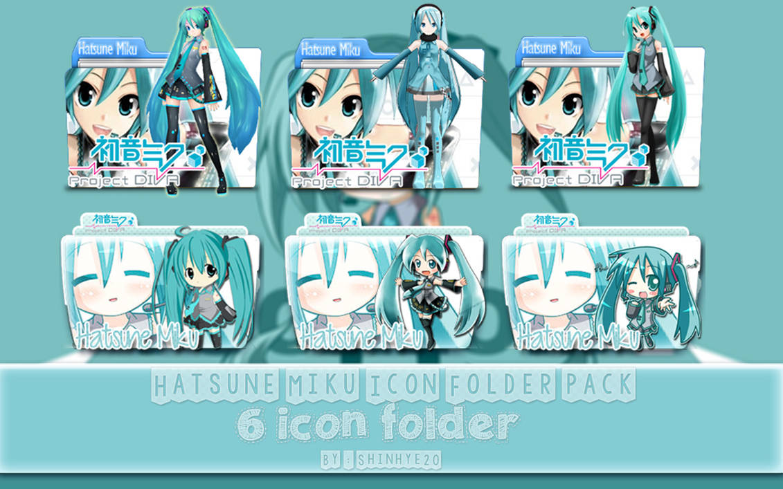 Pack Icon folder Hatsune Miku Vocaloid by shinhye2 by ShinHye20 on ...