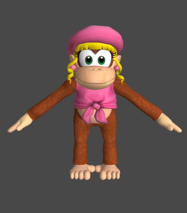 Dixie Kong For XPS by roodedude on DeviantArt