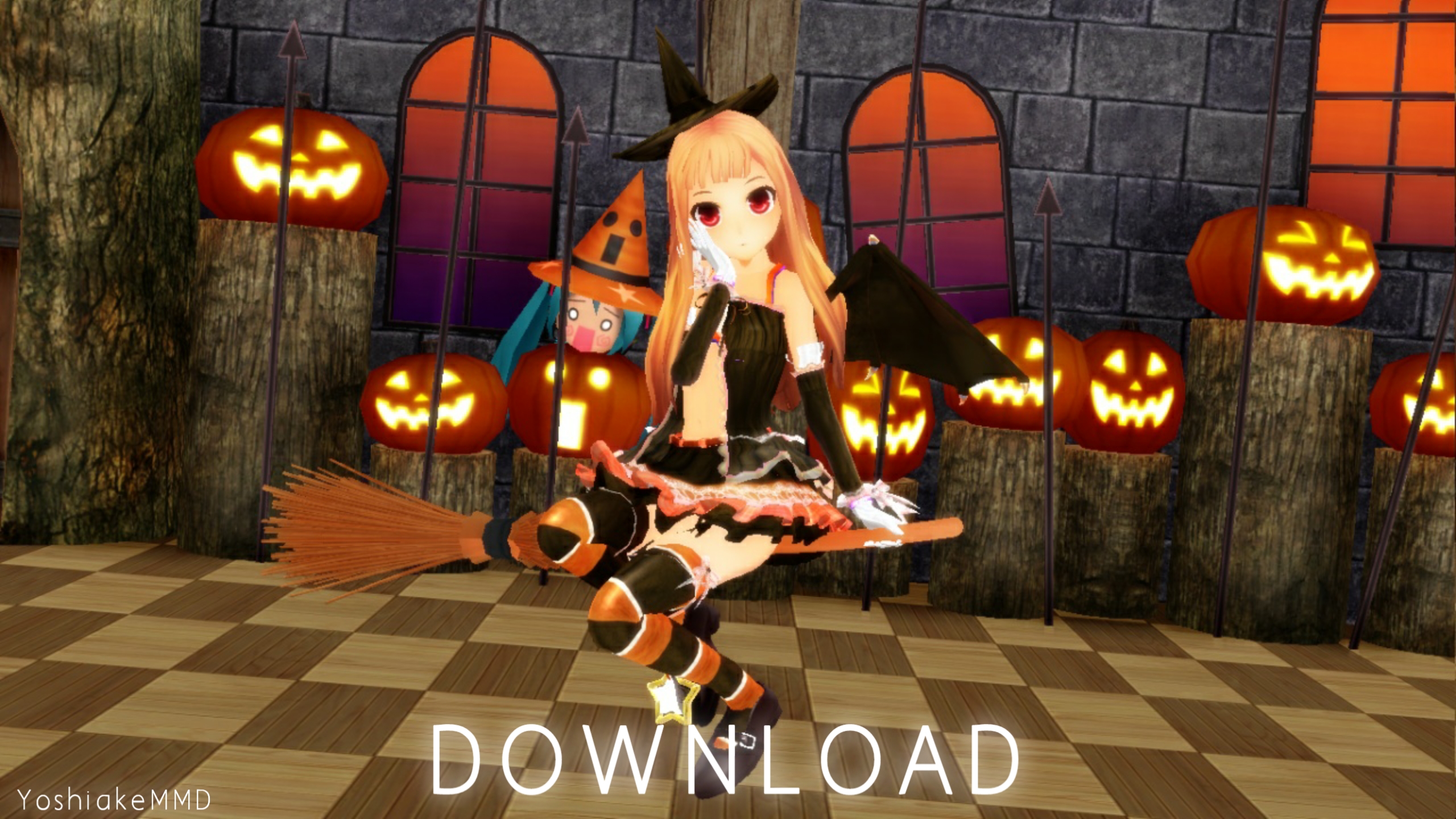 MMD Rhea Halloween v1.0 + Broom DOWNLOAD by YoshiakiMMD on DeviantArt