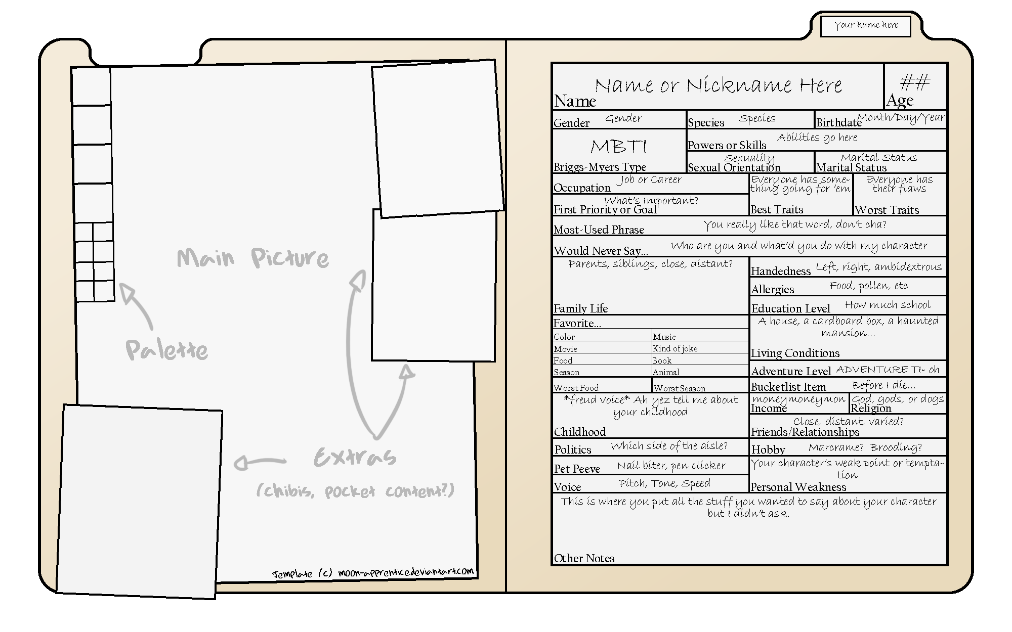 Free-To-Use Character Ref by moon-apprentice on DeviantArt