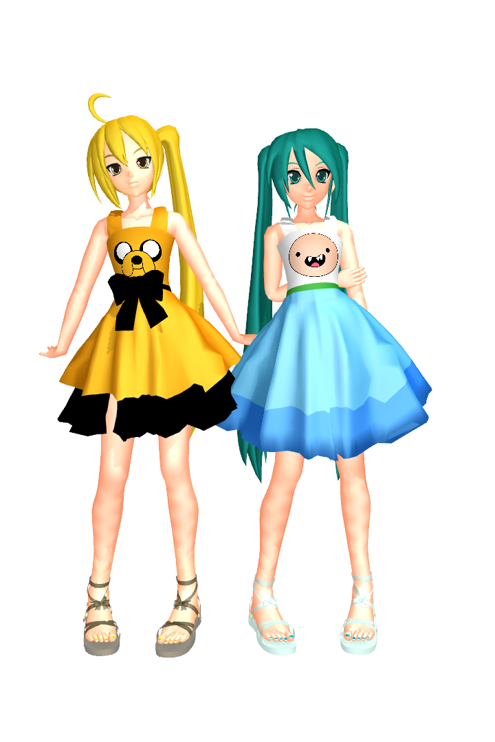 MMD Adventure time Neru and Miku DL by CelestCSilvari on DeviantArt