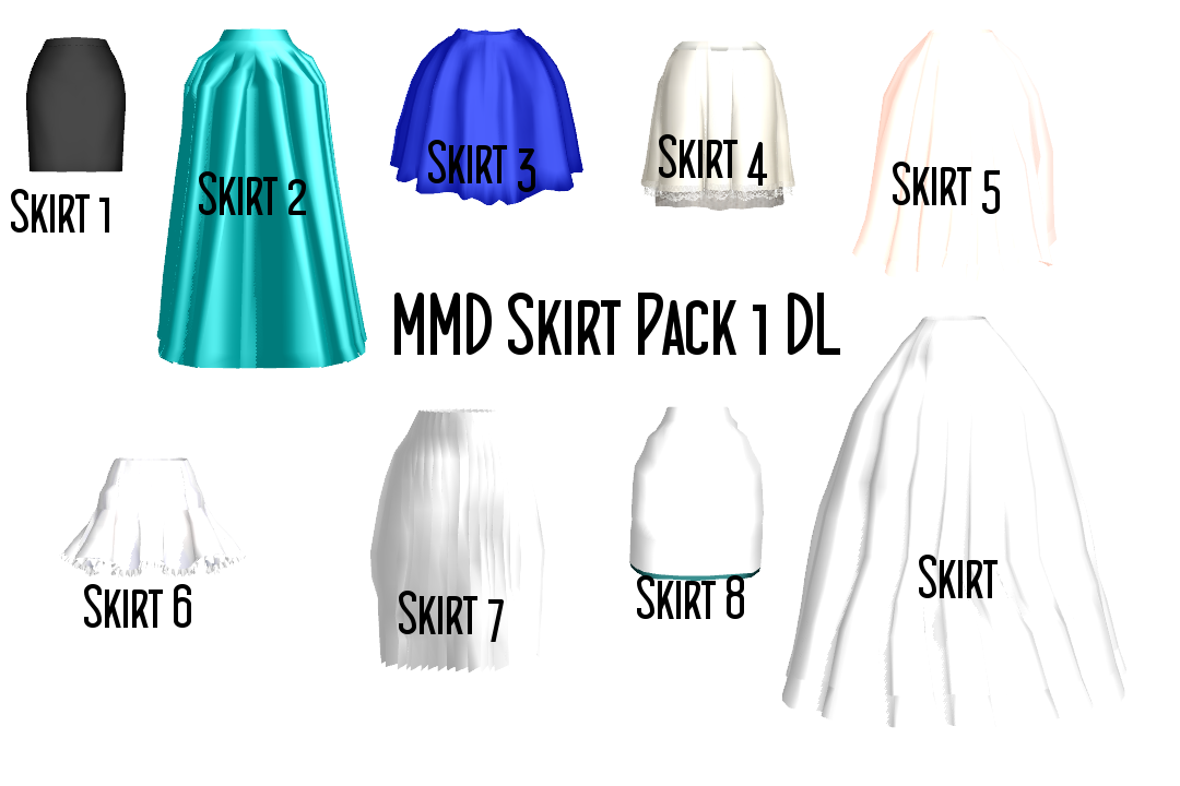 MMD Skirt Pack 1 DL by CelestCSilvari on DeviantArt