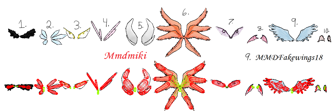 MMD Wings Pack 1 DL by CelestCSilvari on DeviantArt