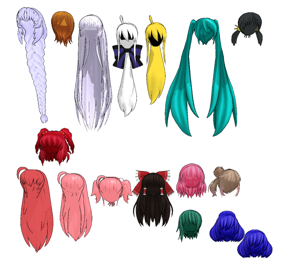 MMD Nakao Hair Pack 2 DL by CelestCSilvari on DeviantArt