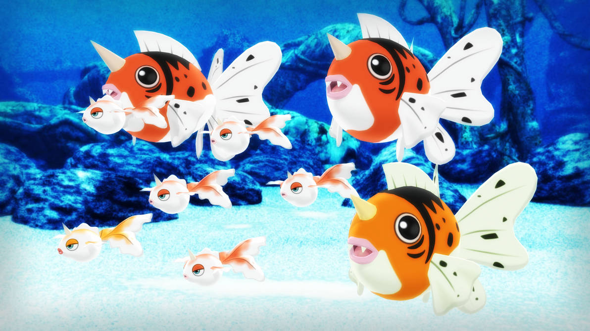 MMD PK Goldeen and Seaking DL by CelestCSilvari on DeviantArt