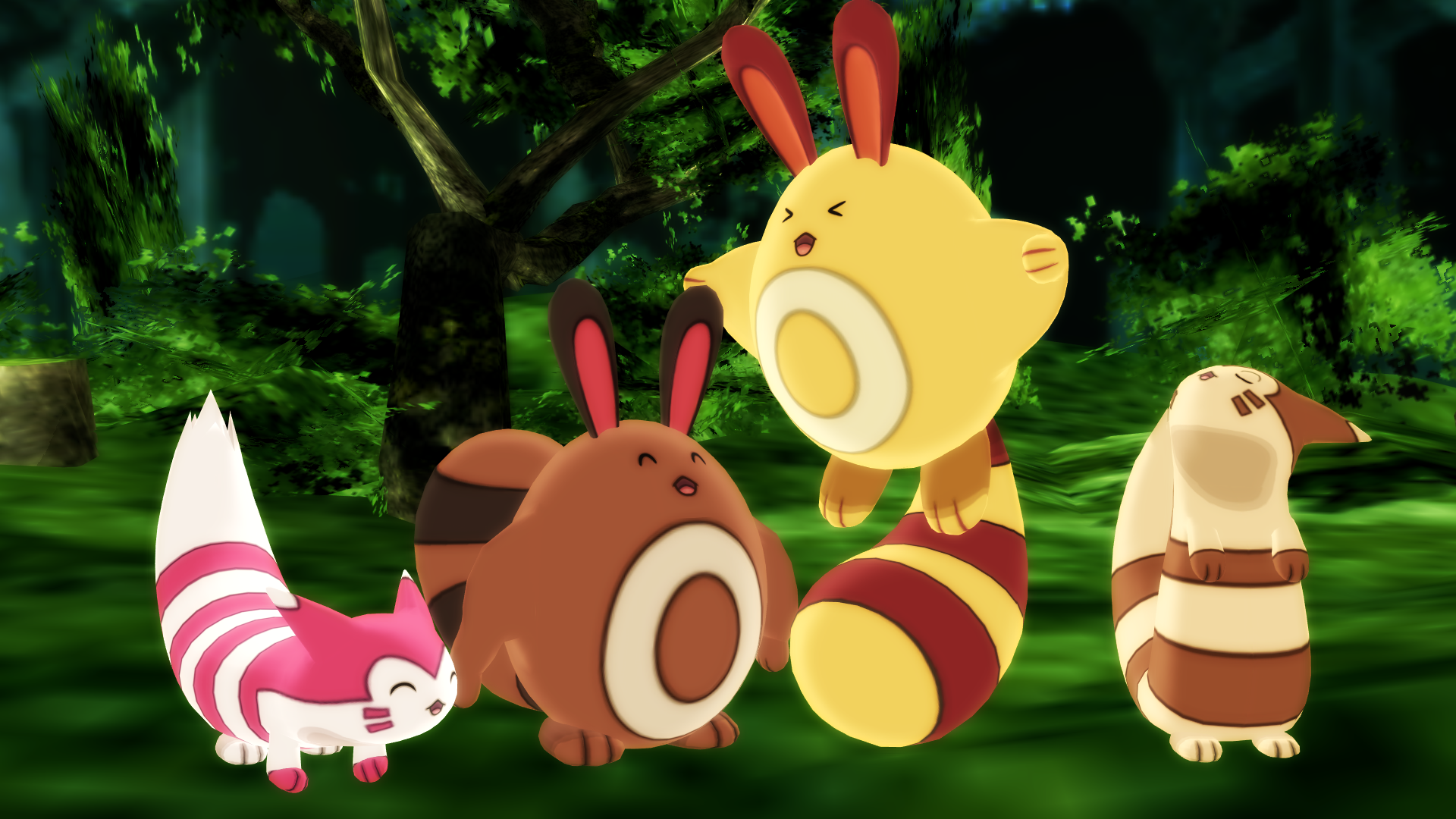 MMD PK Sentret and Furret DL by CelestCSilvari on DeviantArt