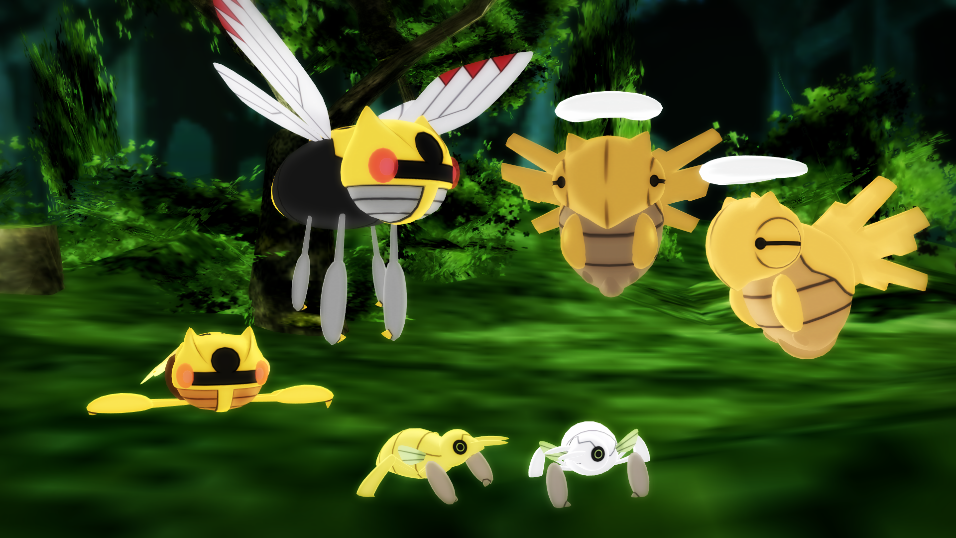 MMD PK Nincada Line DL by CelestCSilvari on DeviantArt