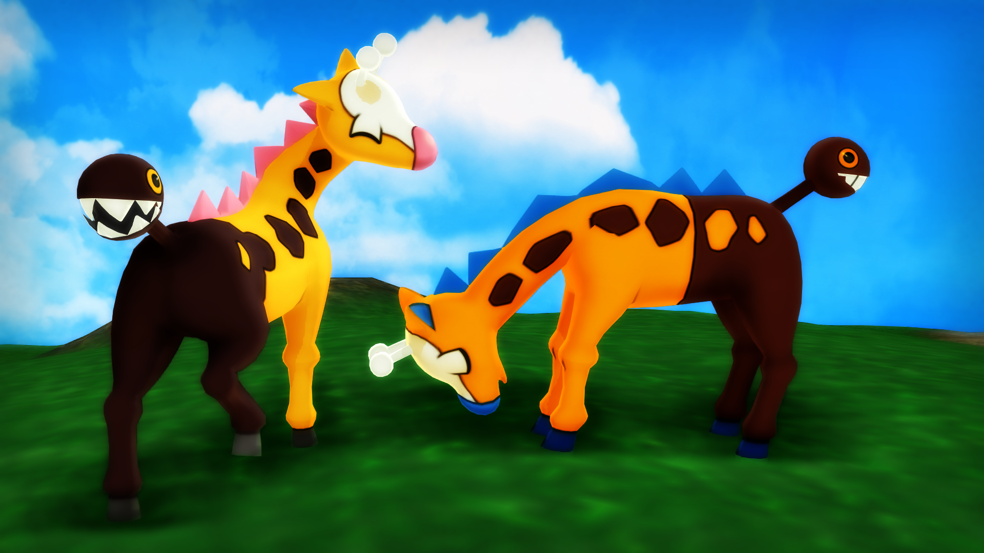 MMD PK Girafarig DL by CelestCSilvari on DeviantArt