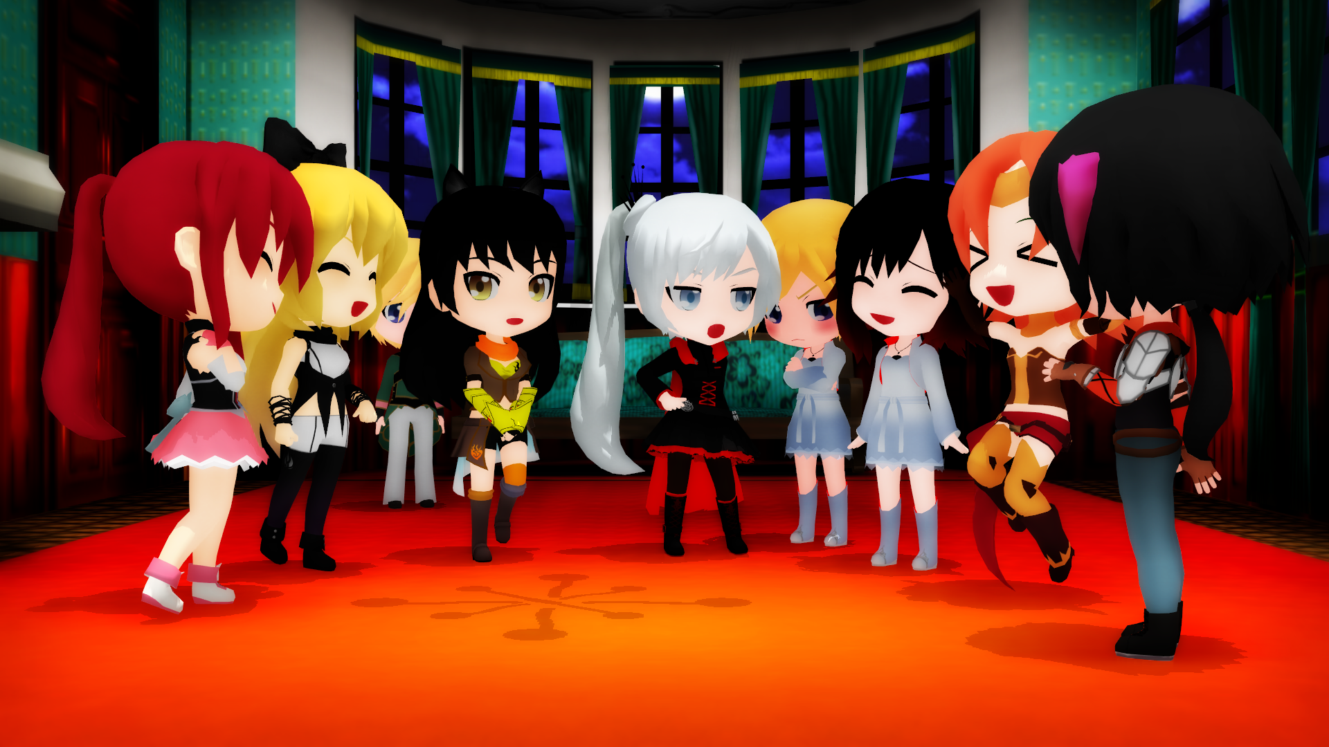 MMD Chibi Team RWBY Halloween DL by CelestCSilvari on DeviantArt