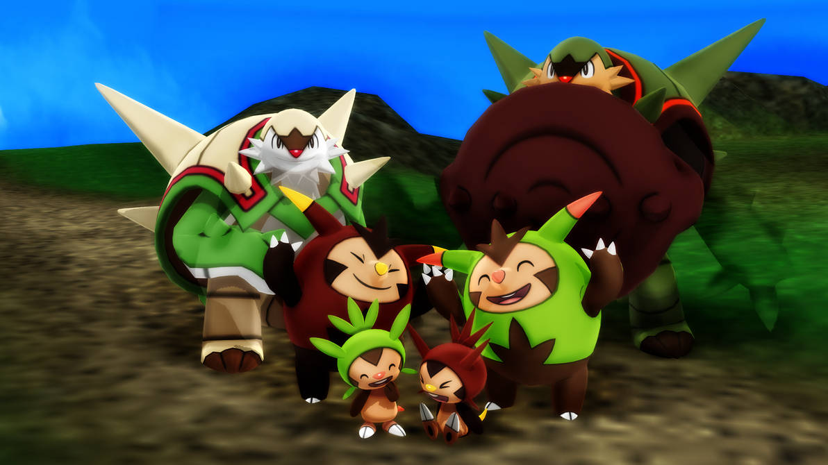 MMD PK Chespin Line DL by CelestCSilvari on DeviantArt