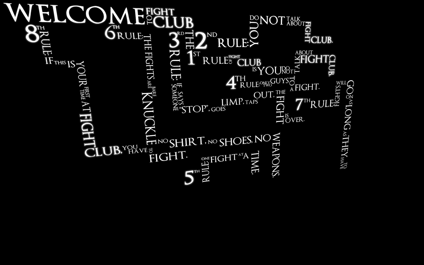 Fight Club Rules Wallpaper