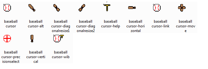 Baseball Cursor Pack - WIP by Lockattack93 on DeviantArt