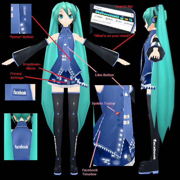 MMD Project DIVA Extend Facebook Miku DL by ProjectDIVAWiki on DeviantArt