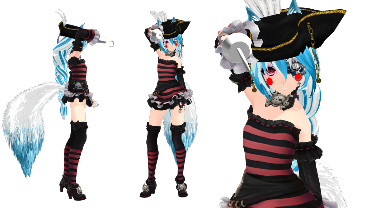 TDA MMD Lily The Pirate Fox DL by Mangle-Foxcian on DeviantArt
