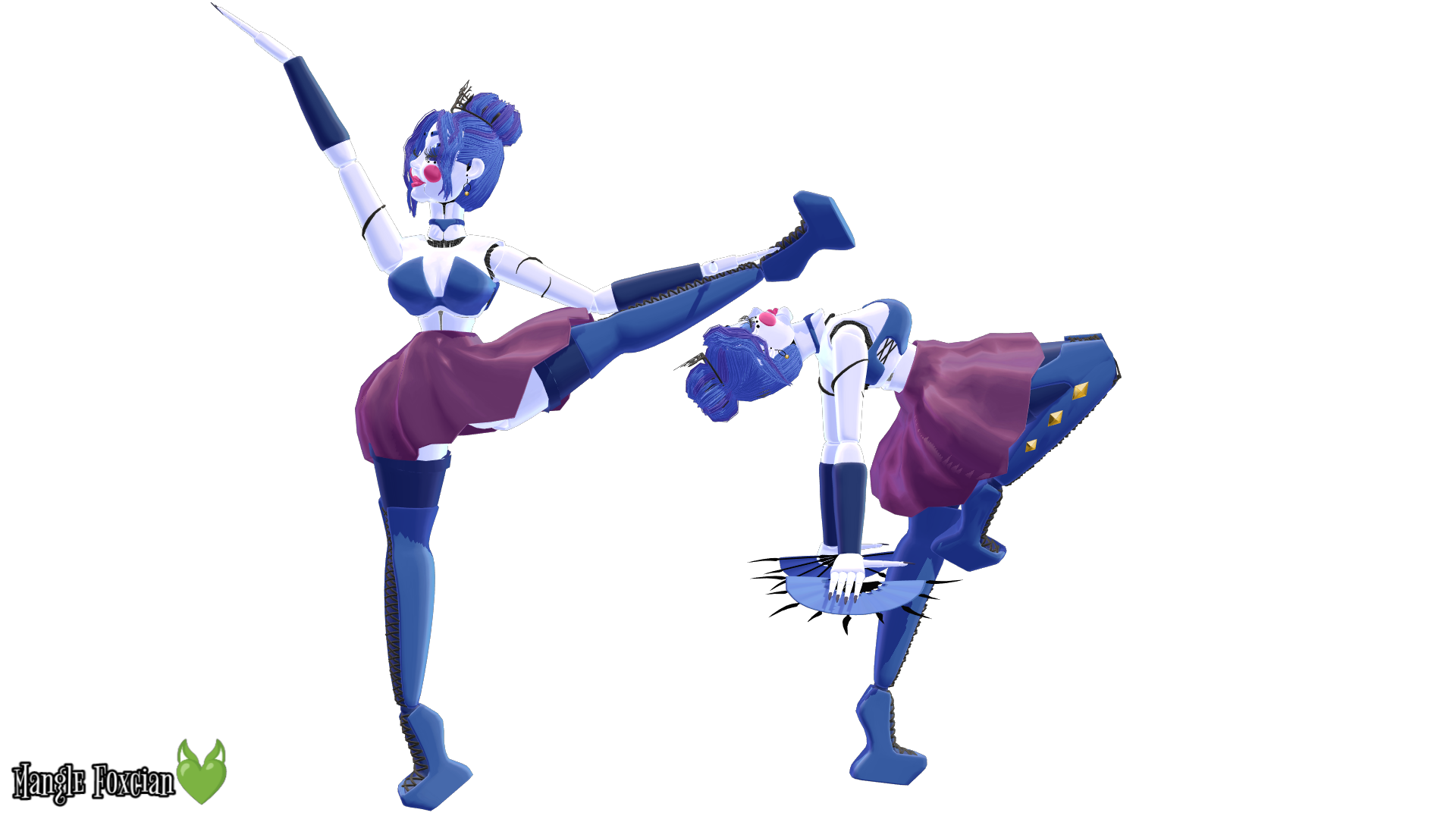 TDA MMD Ballora Pose DL P2U by Mangle-Foxcian on DeviantArt