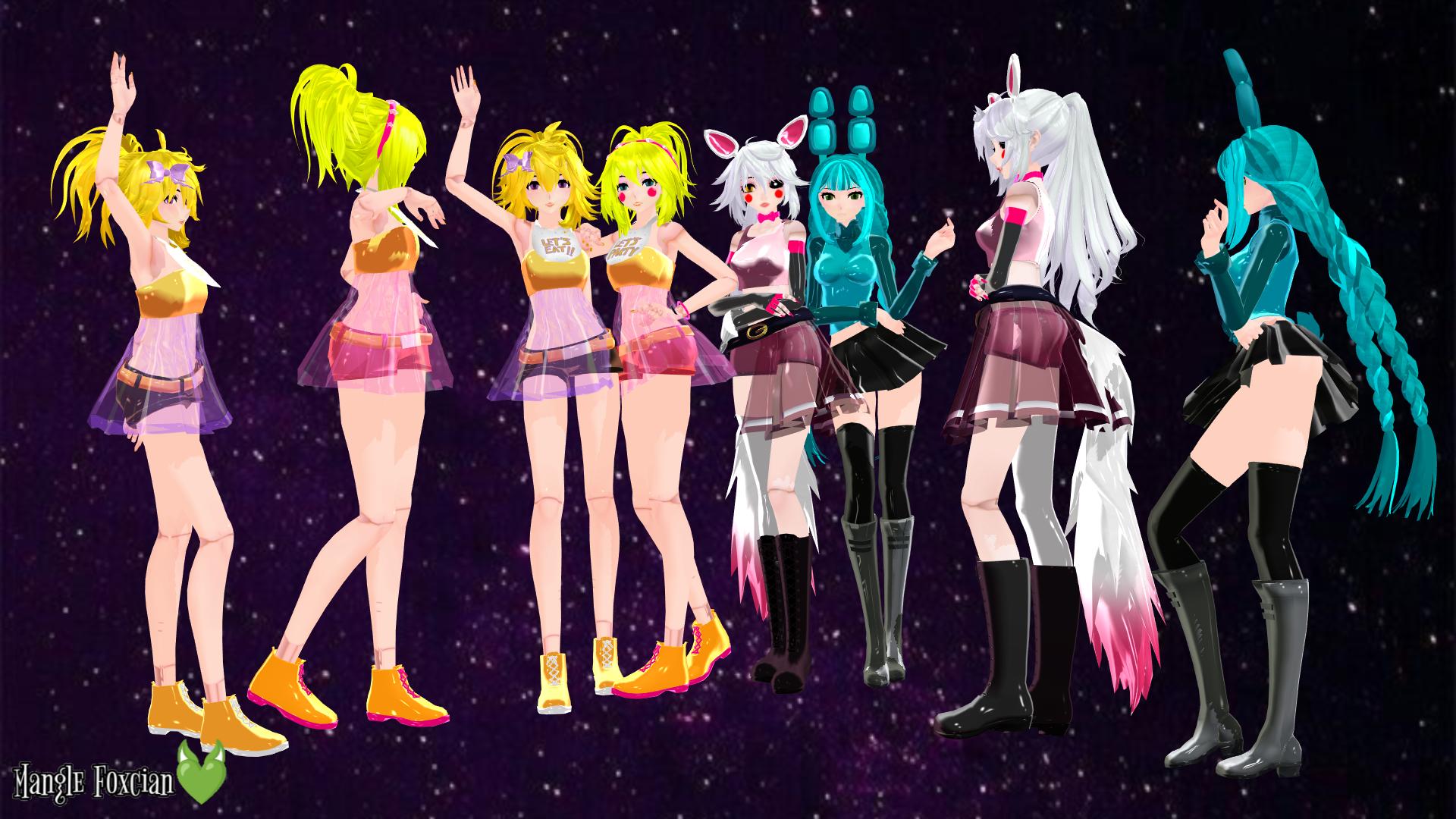 TDA MMD Girls night DL by Mangle-Foxcian on DeviantArt