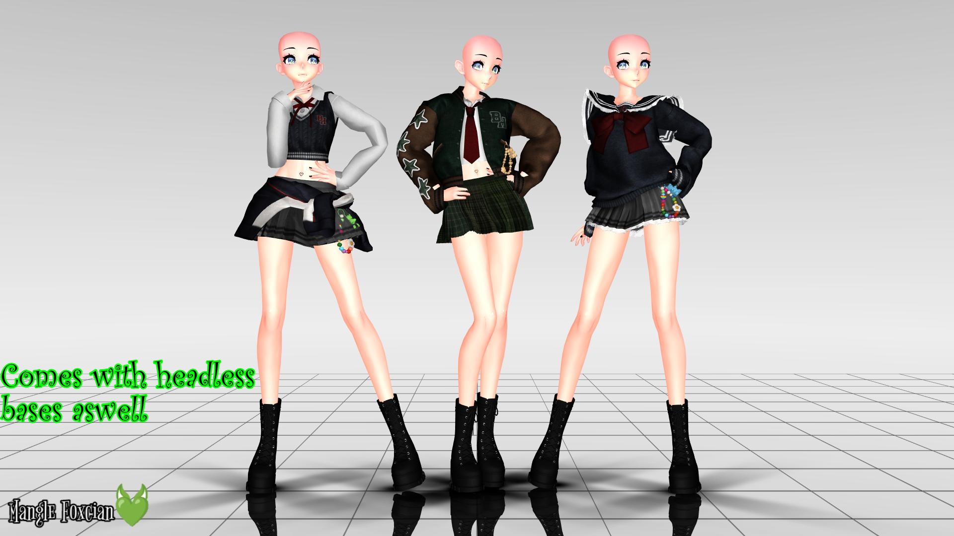 TDA MMD School Outfit Base DL by Mangle-Foxcian on DeviantArt