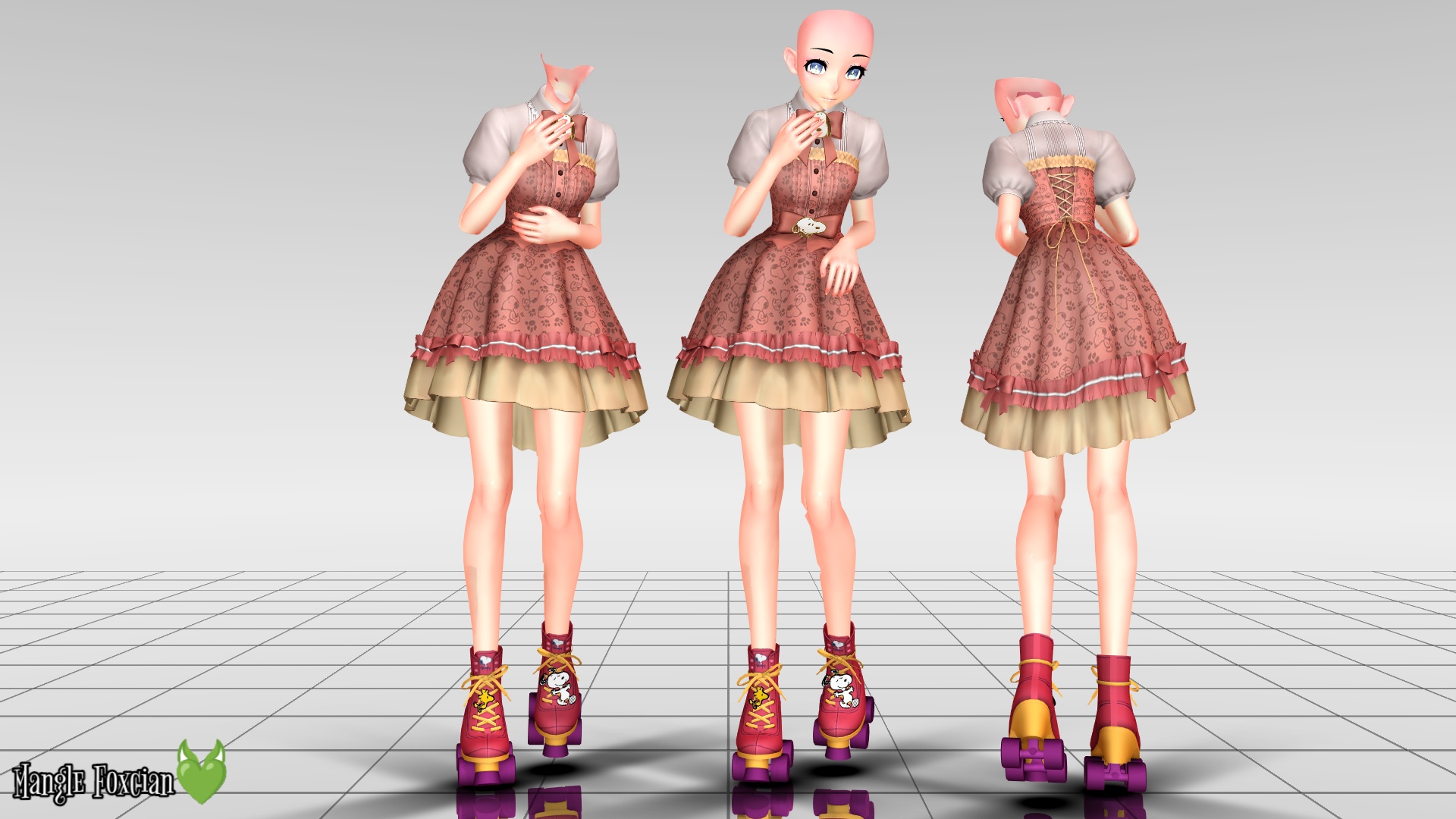 TDA MMD Pink Pup Outfit Base DL by Mangle-Foxcian on DeviantArt