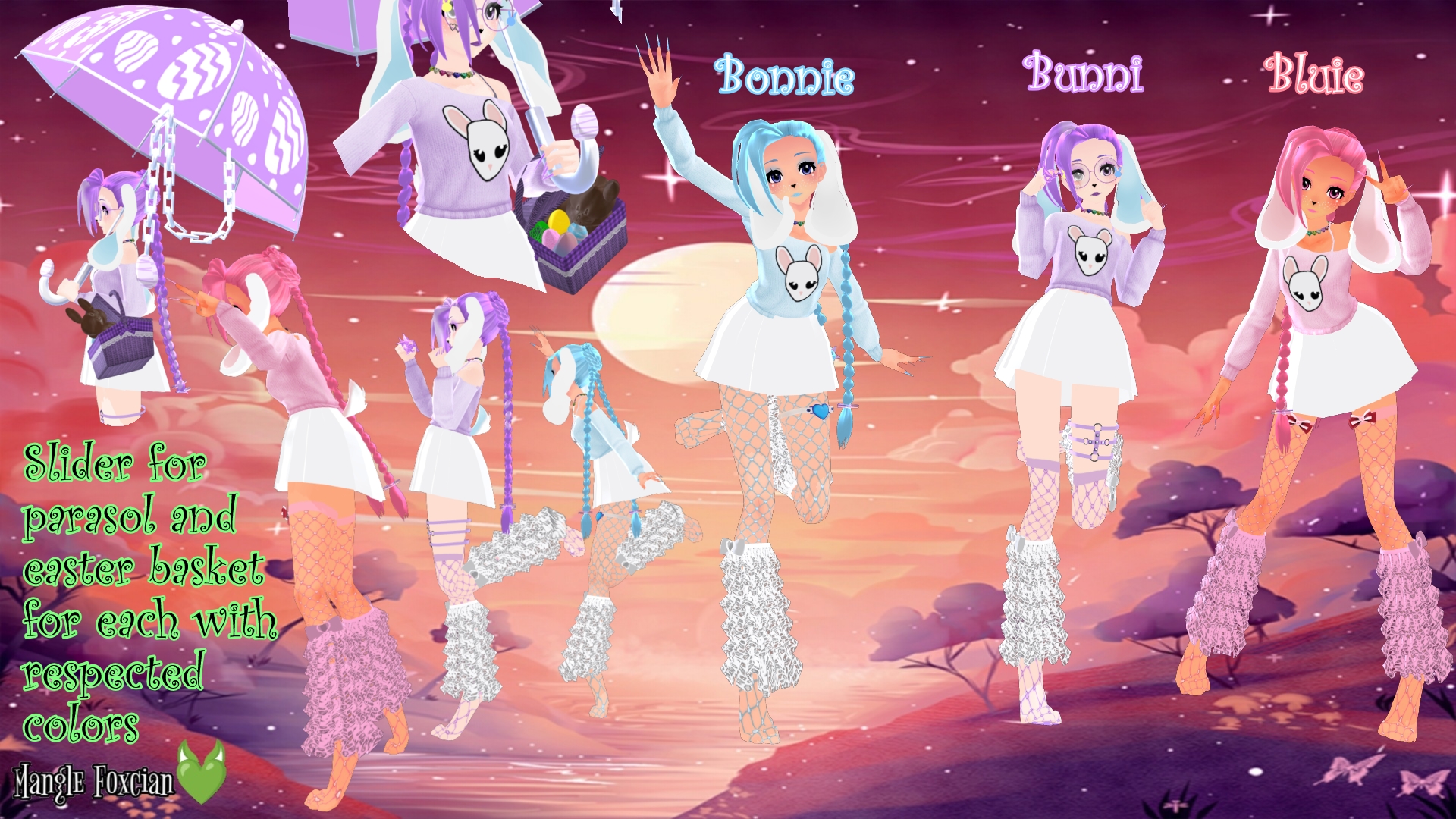 TDA MMD Easter Bunnies DL by Mangle-Foxcian on DeviantArt