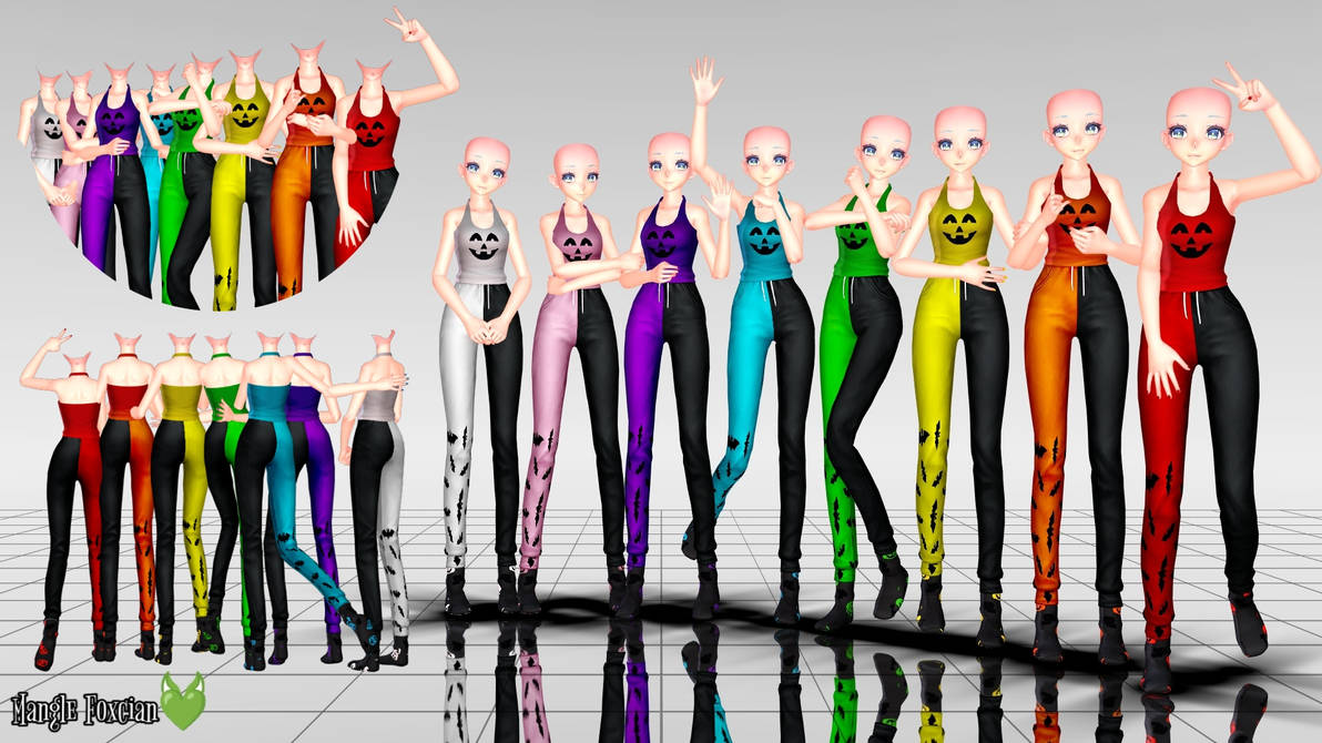 TDA MMD Pumpkin Pants Pajama's OutfitBase DL by Mangle-Foxcian on ...