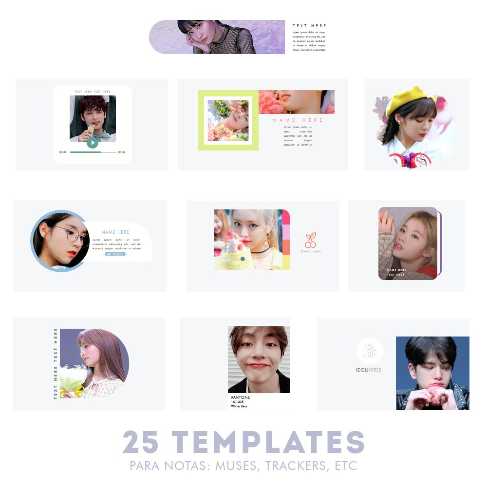 TEMPLATES FOR NOTES 25PACK by Porcelain by thatporcelain on DeviantArt