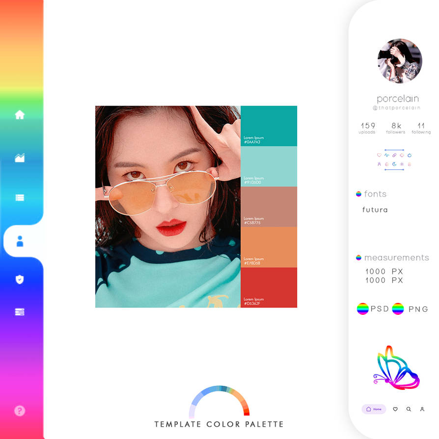 SIMPLE COLOR PALETTE TEMPLATE by porcelain by thatporcelain on DeviantArt