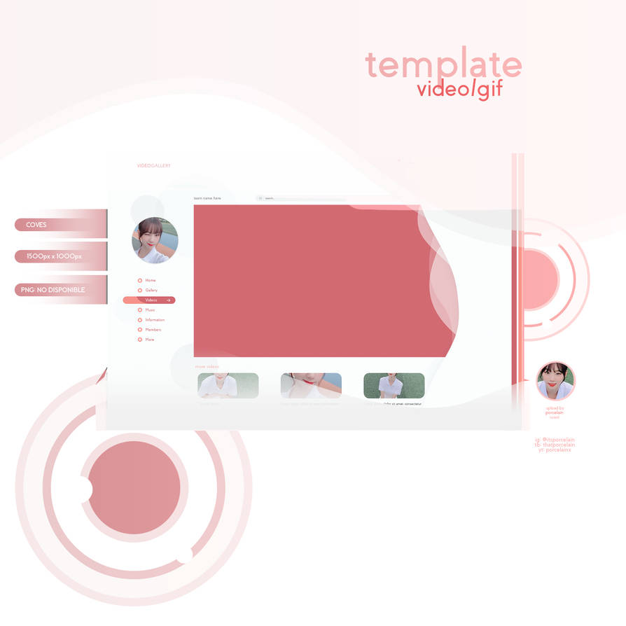 video or gif template psd by porcelain by thatporcelain on DeviantArt